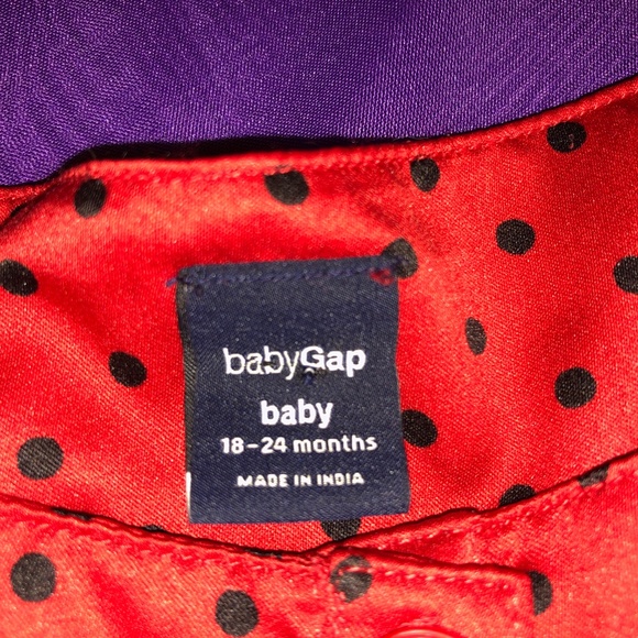 GAP | Dresses | Gap Adorable Red Girl Dress With Black Dots | Poshmark